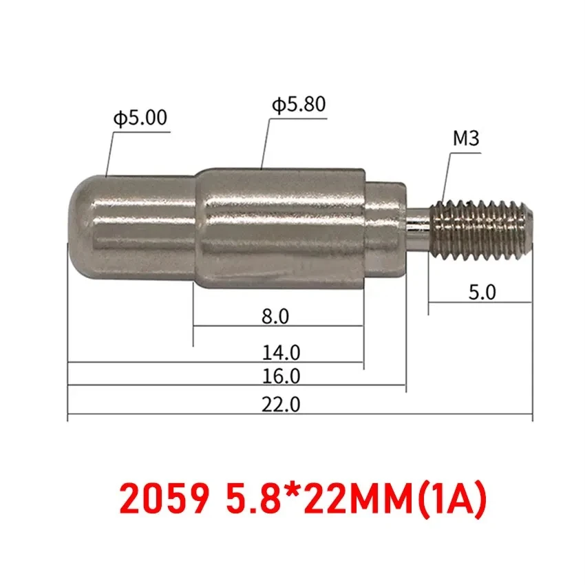 High Current Threaded Pogo Pin Spring Loaded Positioning Connector ...