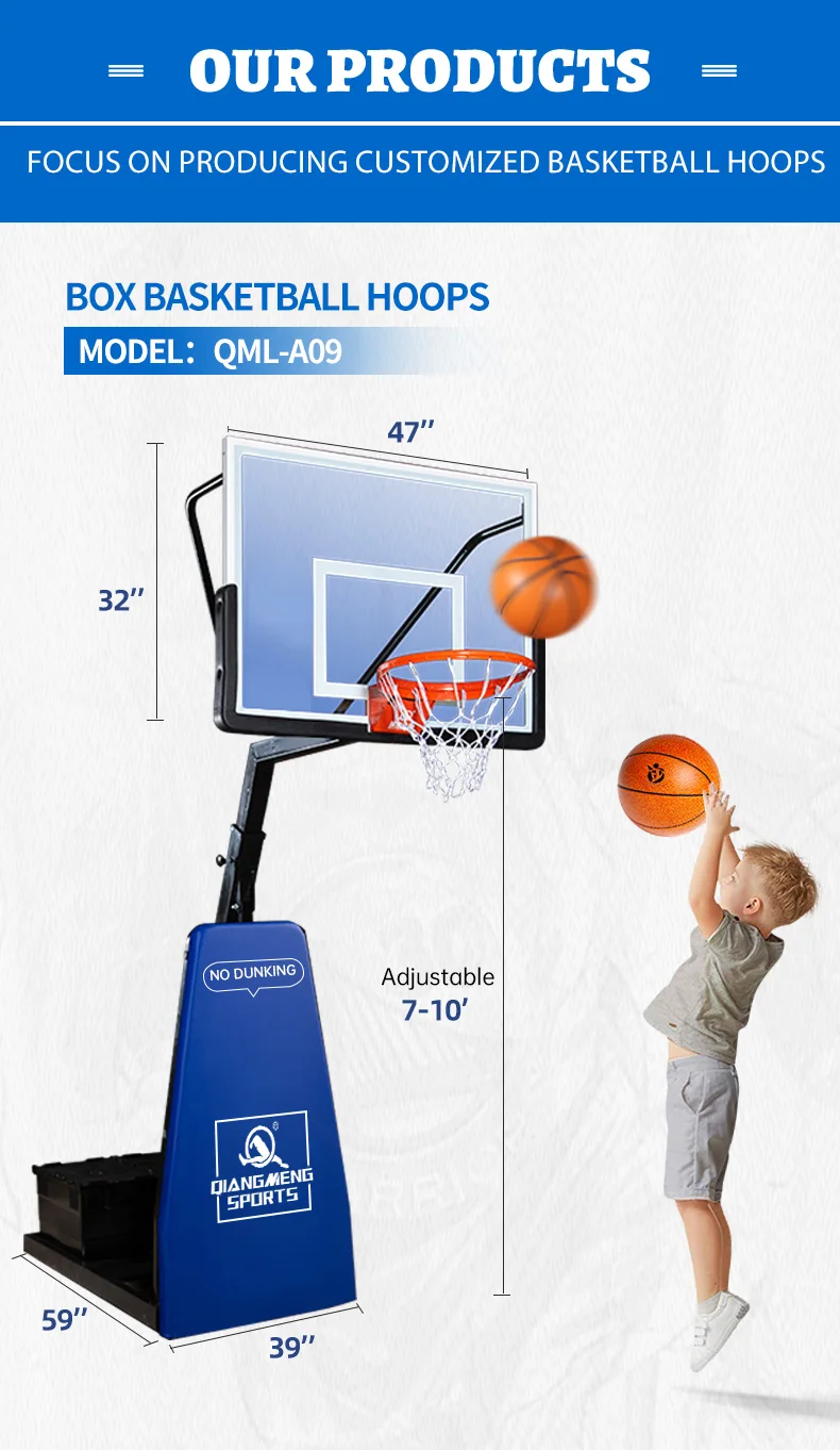 Wholesale Kids Basketball Training Height Adjuster 6.5-10' Basketball ...