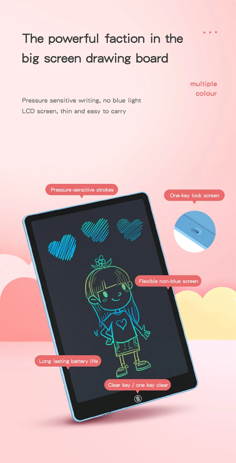 12 Inch Educational Toys For Kids Children Drawing Board Electronic ...