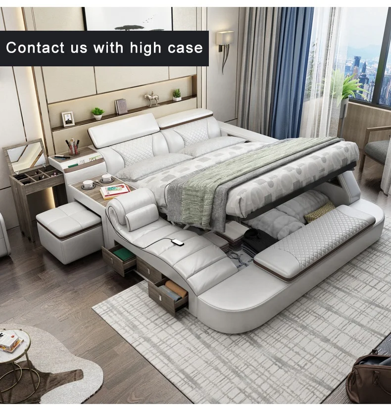 Smart Bed with Dressing Table - Modern Multi Functional Bed