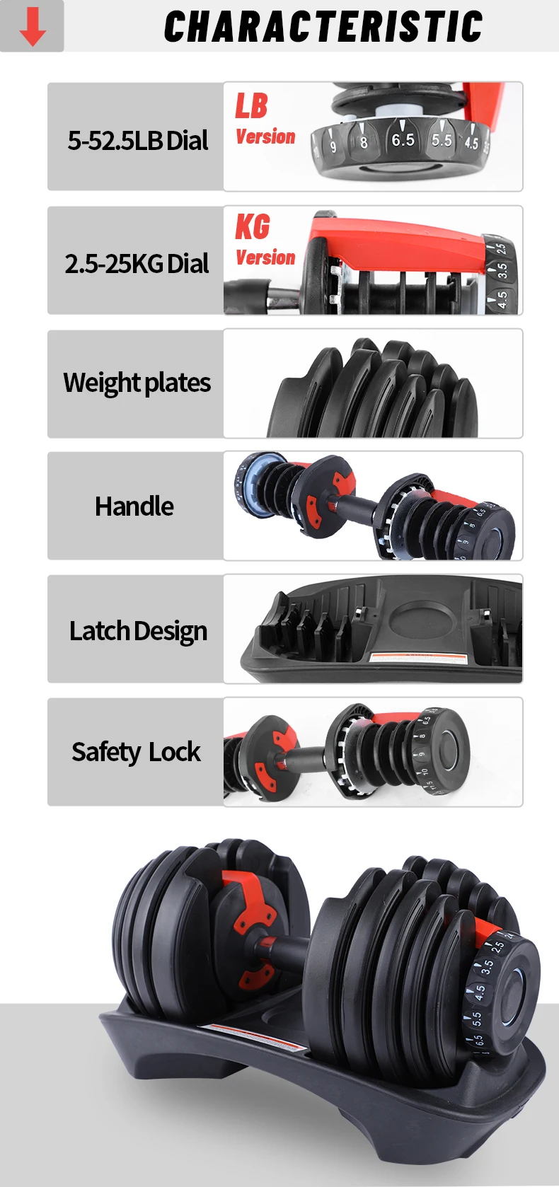 dumbells adjustable dumbbell set for body buildings 24kgs 40kgs