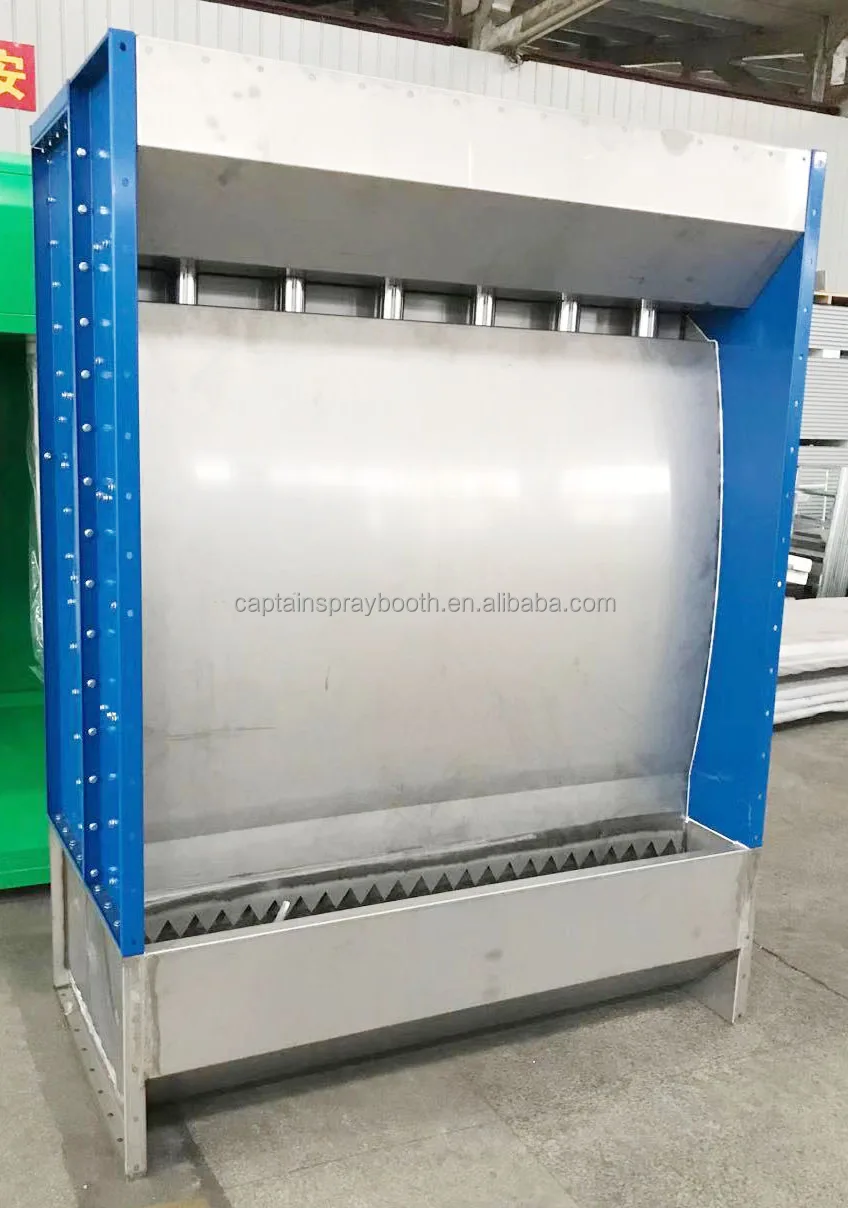 Customized Water Curtain Spray Booth / Open Face Water Paint Booth ...