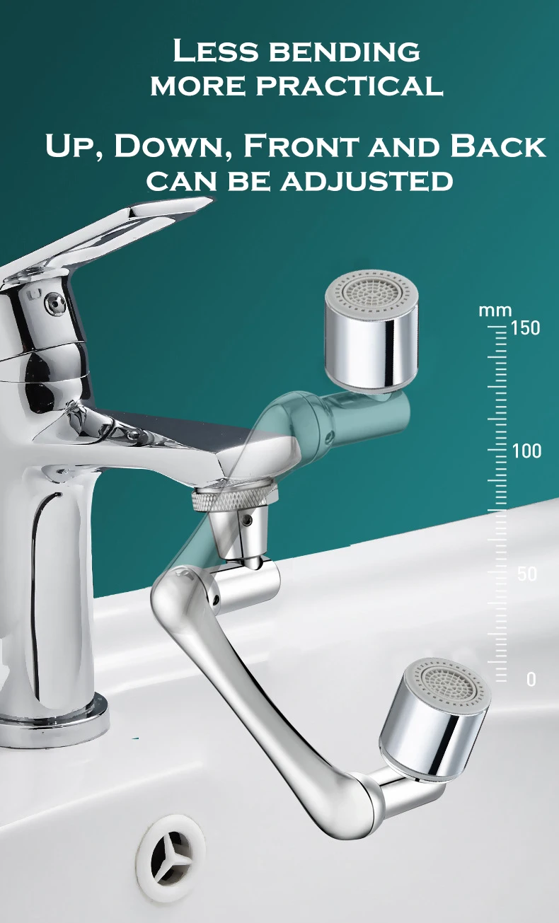 Metal Copper 1440-degree Swivel Rotation Faucet Aerator Extender Anti ...