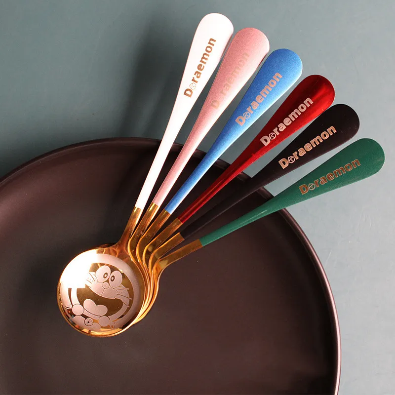 High Quality Big Round Spoon Household Long Handle Solid Soup Spoon ...
