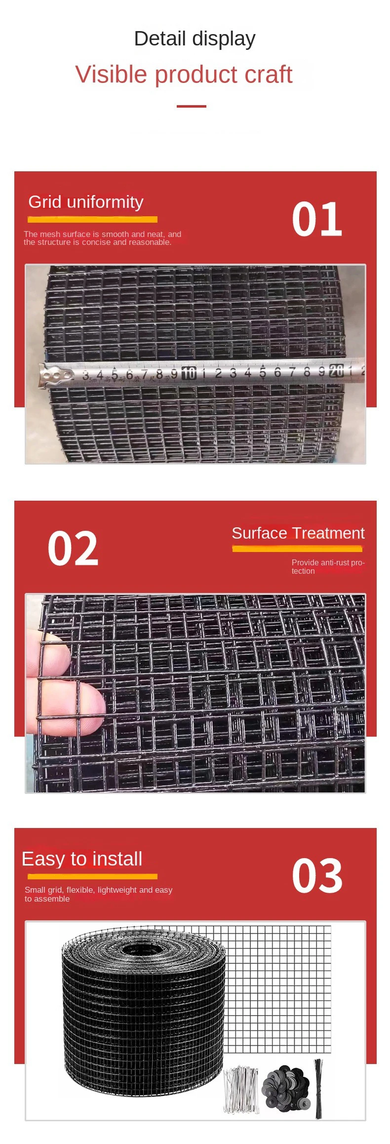 8 Inches X 50 Feet Solar Panel Bird Cover Anti-rust Pvc Coated Solar ...