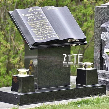 Custom Hand Carved Granite Monument Marble Open Book Headstones - Buy ...