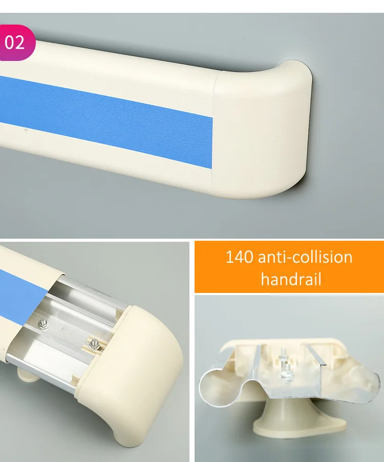 Hospital Wall Protection Safety Handrails As Medical Hand Bumper ...