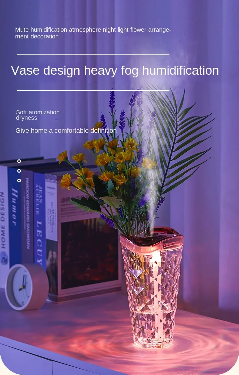 New Desktop Usb Humidifier Home Room Decoration Small Portable Colorful ...