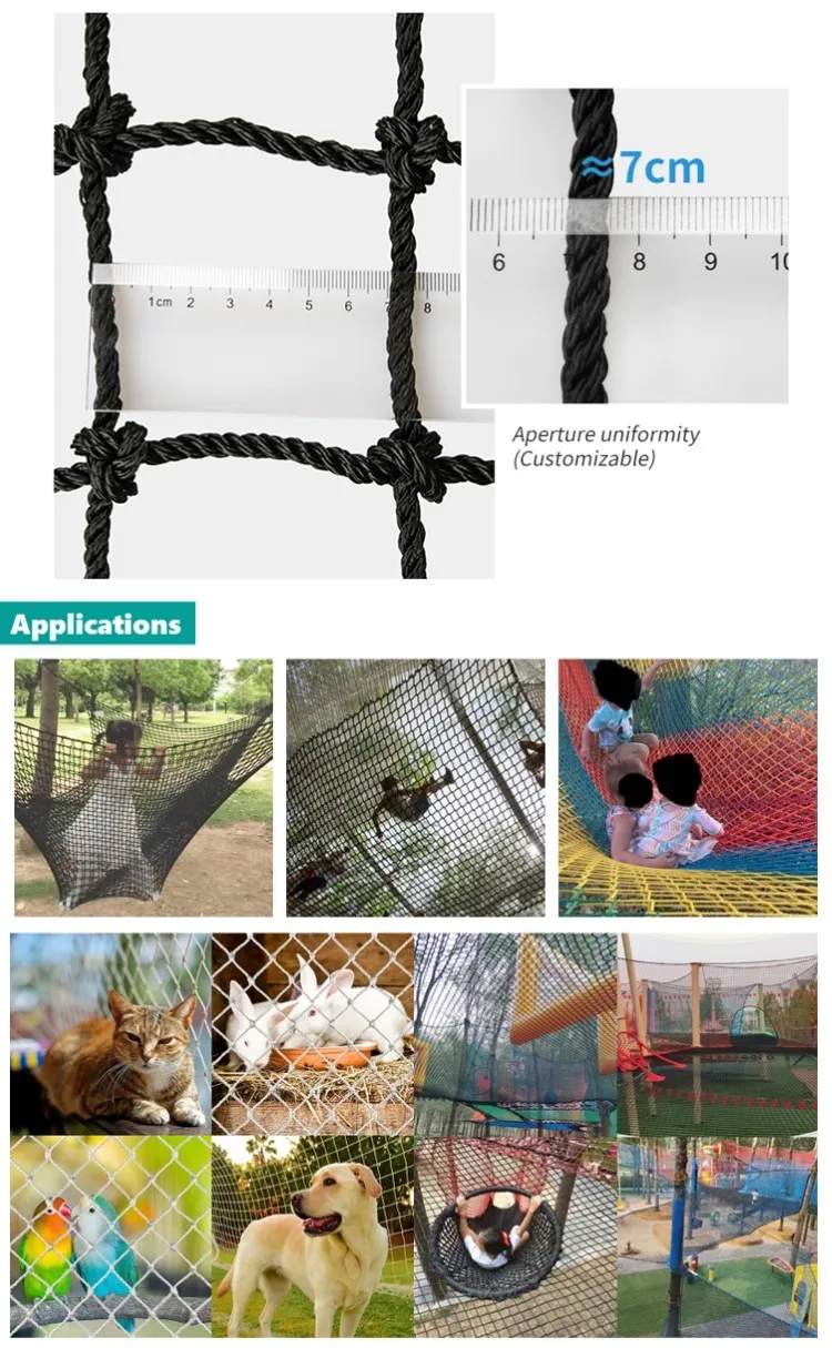 Customized Size HDPE Knot Nylon Transparent Balcony Pet Cat Safety ...