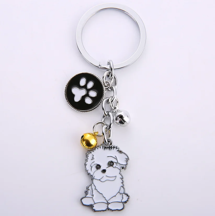 18 Styles Fashion Personalized Cute Kawaii Dogs Keychain Alloy ...