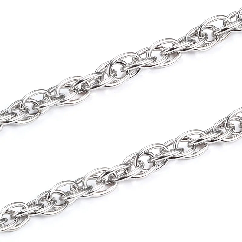 Charm O-Shaped Cuban Chain 304 Stainless Steel Chain Roll Jewelry ...