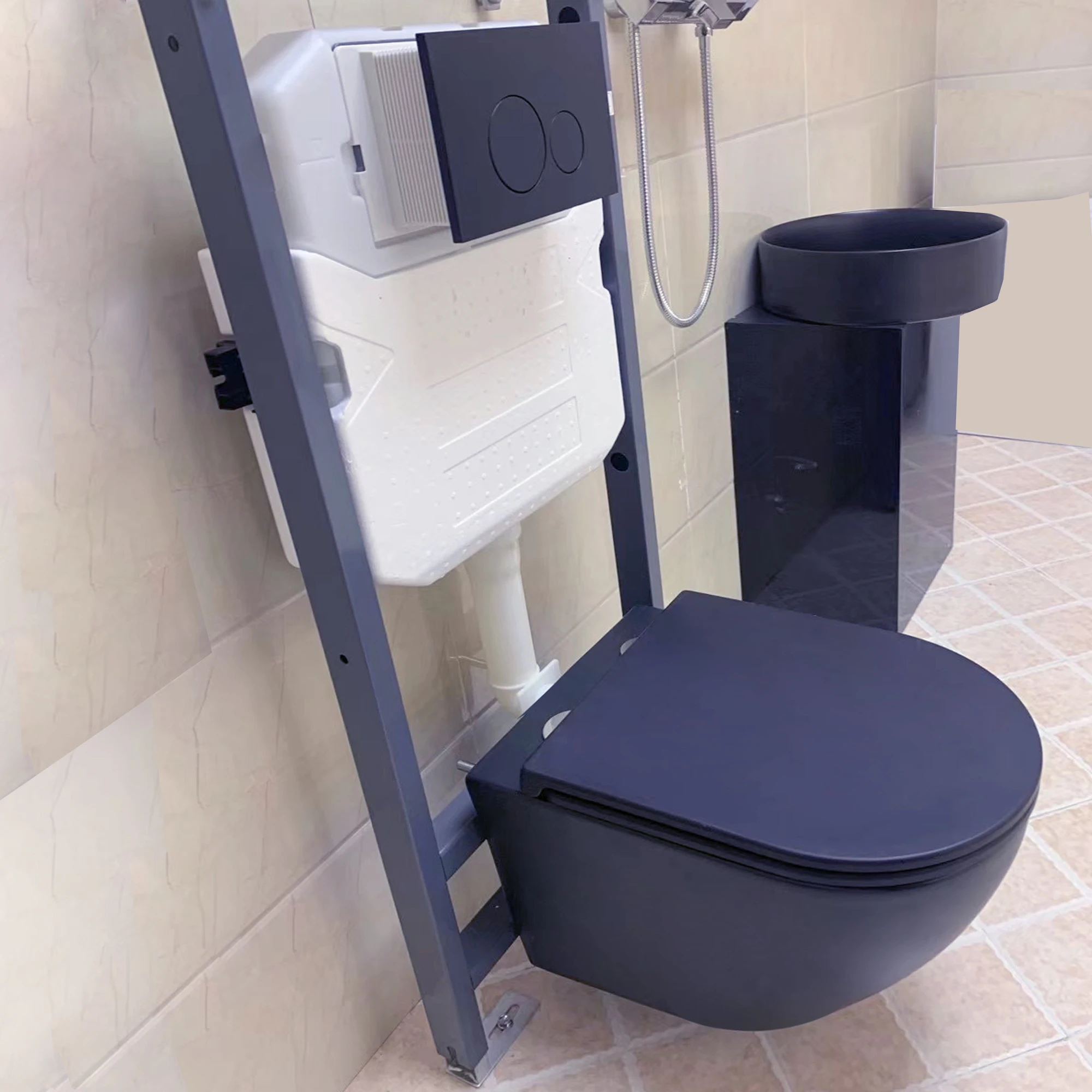 Metro Toilet Piss Pan Wc Bidet Bicolor Finish Easy Wand Toilettes Cover ...