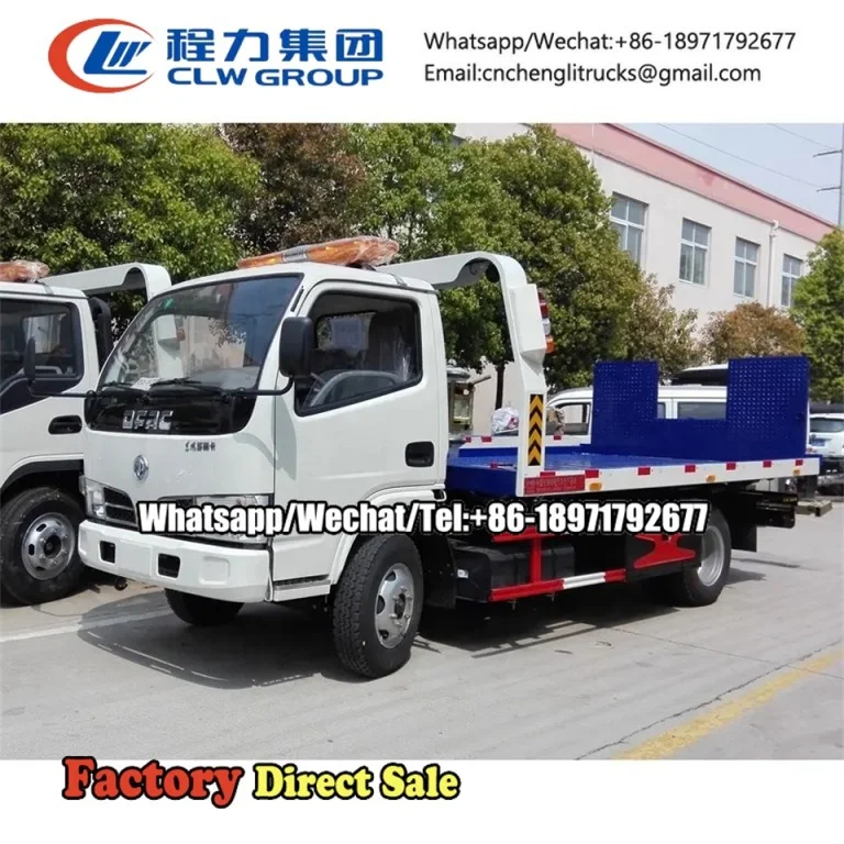 Dongfeng Dfac Mini 4x2 5 Ton Rollback Flatbed Wrecker Tow Truck Mini ...