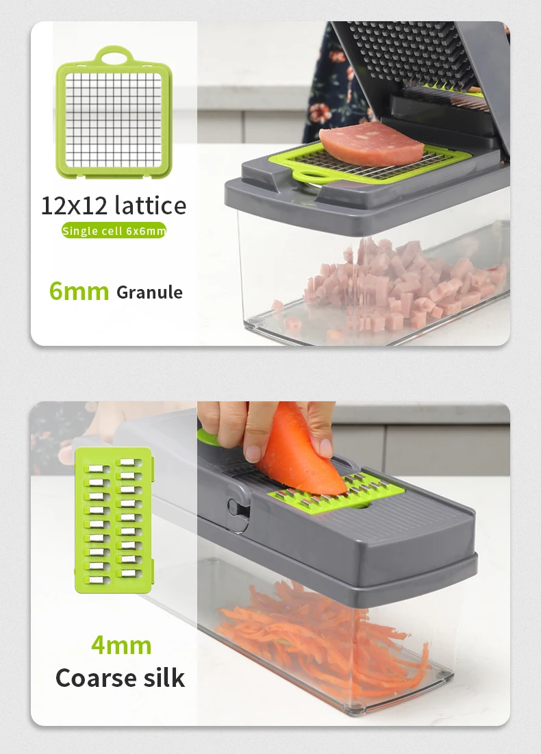 Manual Hand Fruits and Vegetable Cutter All in One 14 in 1 Vegetable ...