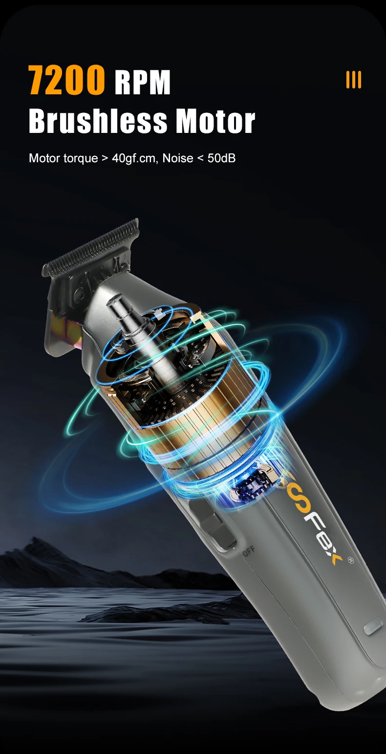 Professional Barber Haircut Electric Brushless Motor Hair Trimmer BLDC ...