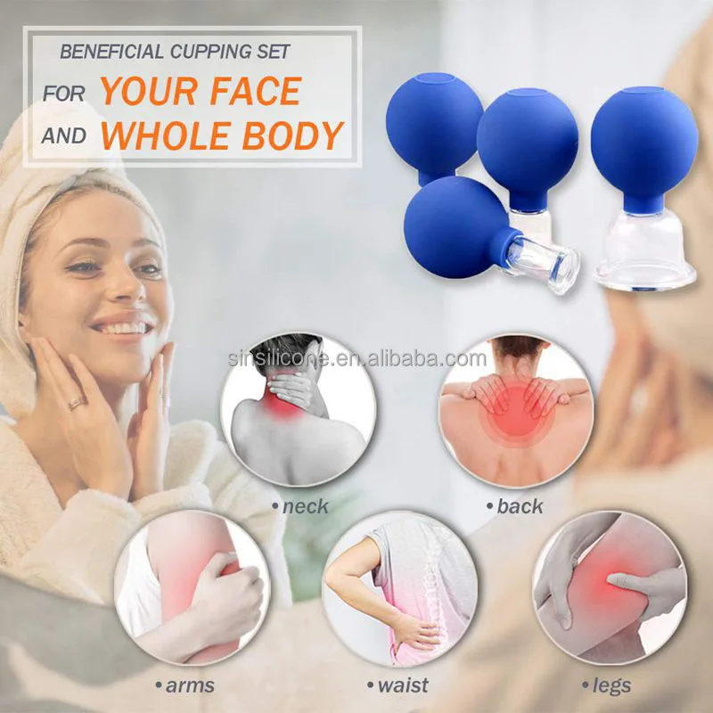 Customized Silicone Rubber Suction Bulb Glass Cupping Set Vacuum ...