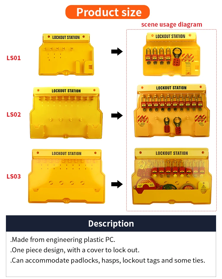 Prolockey LOTO Wall Mounted Lockout Tagout Station for 10-20 Locks ...
