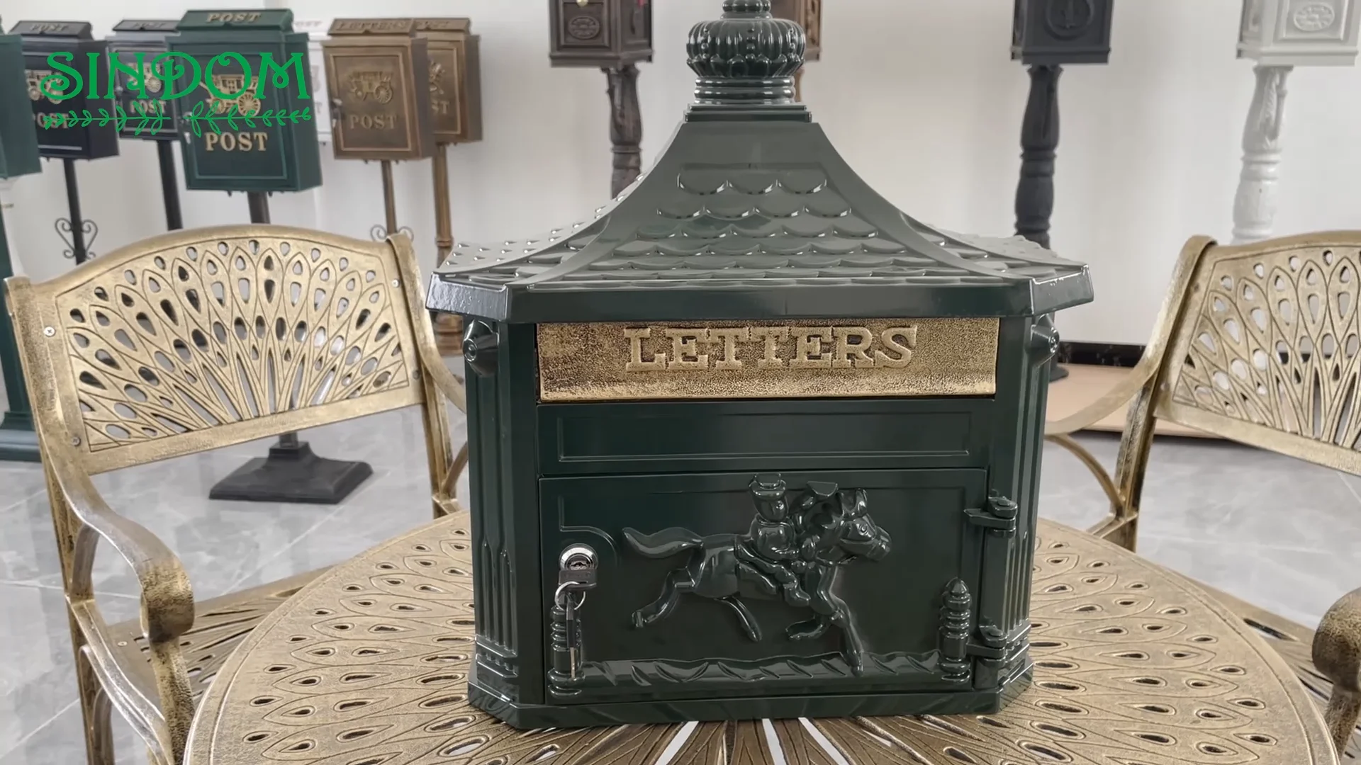 Outdoor Antique European Style Metal Lockable Wall Mailboxes For ...