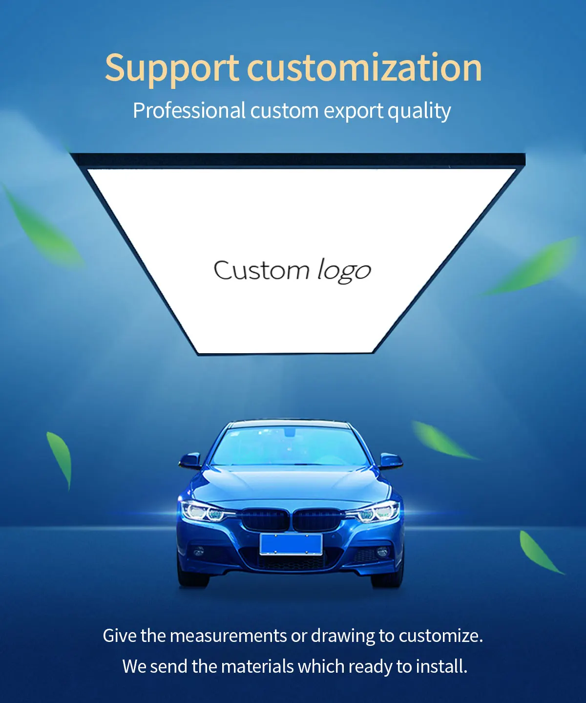 Car Show Room logo Car Beauty Working Light Large Lightbox for Cars Led ...