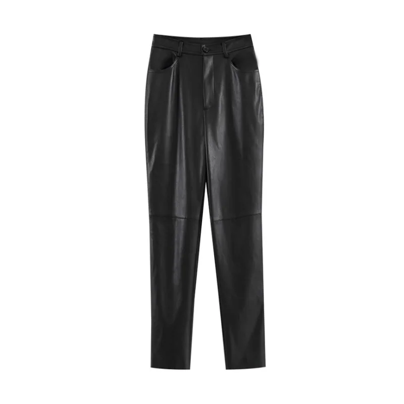 Latest Design Women Pu Trousers Pencil Pants For Ladies Streetwear ...