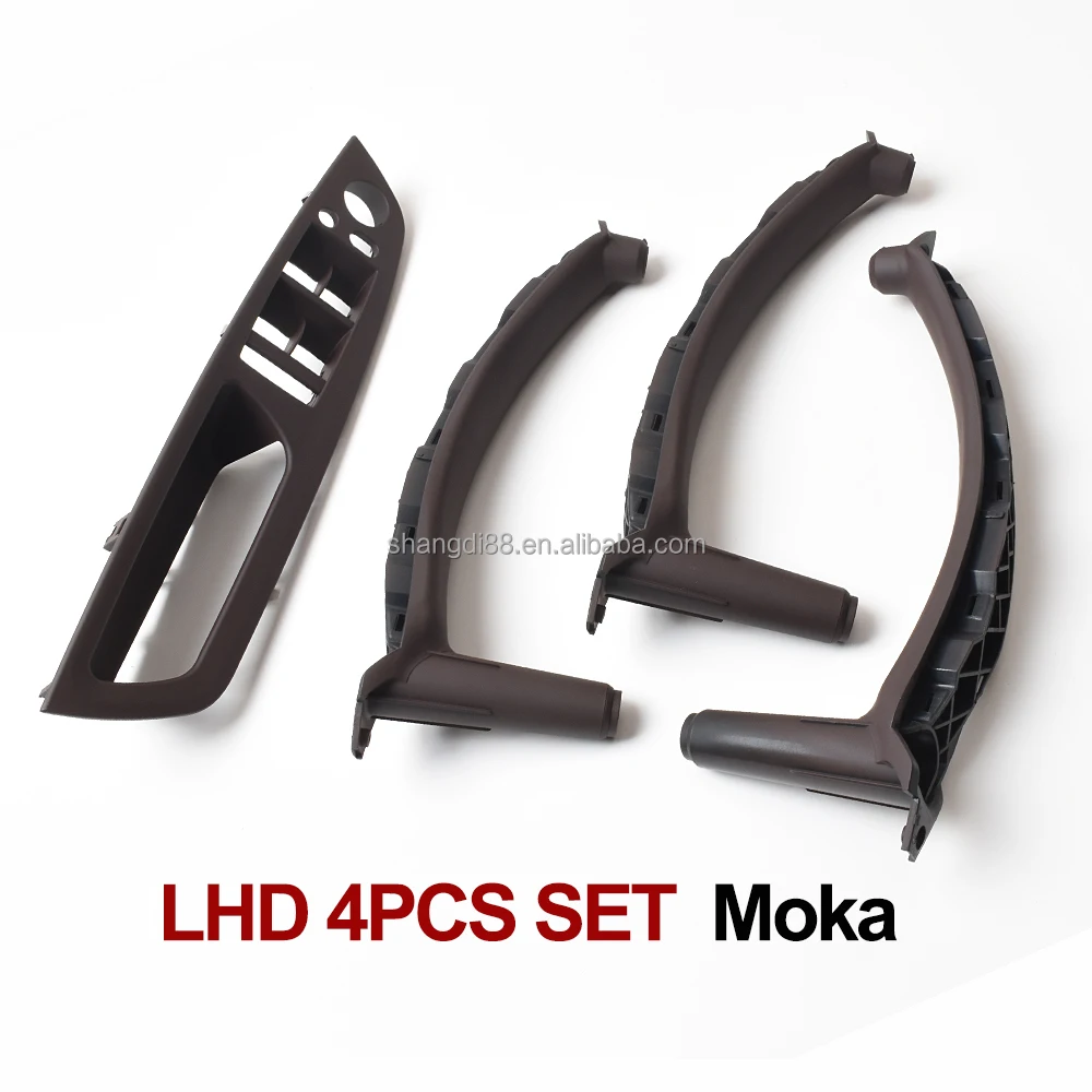 宝马X5 X6 E70 E71 51416975791 51416975793 LHD黑色米色莫卡灰色内车门扶手面板拉手内饰件套装 ...