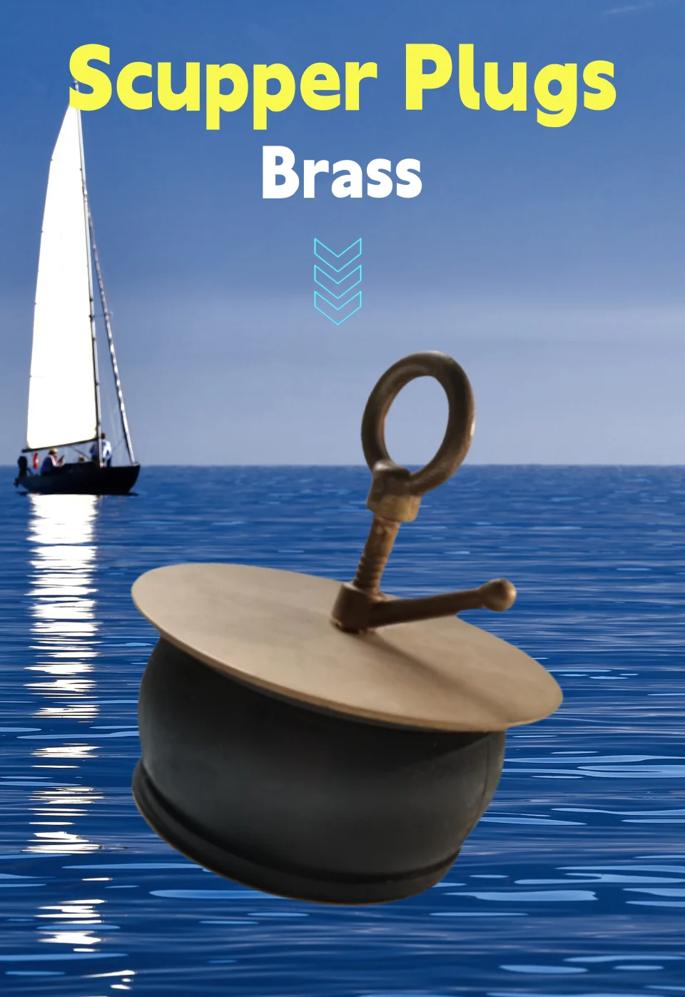 IMPA 232485 Marine Brass Scupper Plugs - Durable & Efficient