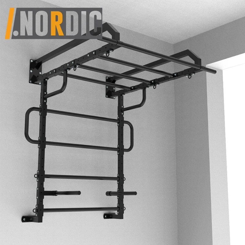 Wall Mount Multi Functional Joist Mount Pull Up Bar Ladder Stall Bar ...