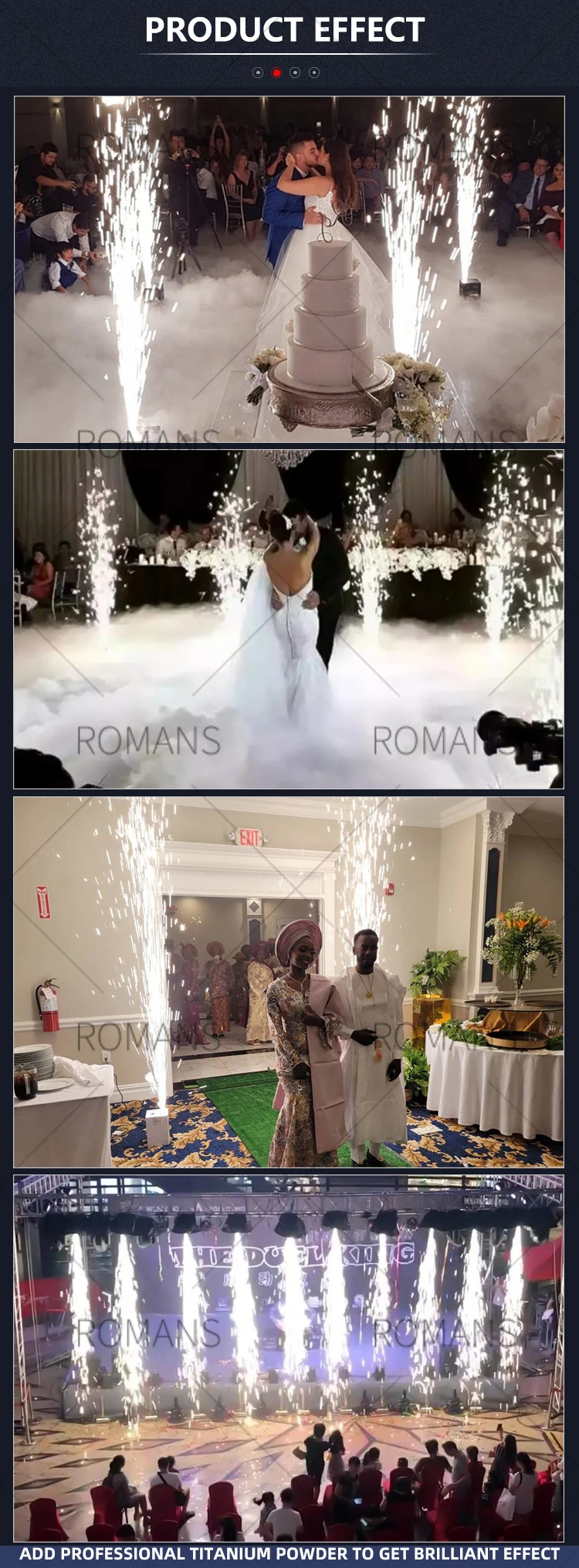 Cold Spark Fountain Firework Machine Stage Indoor Or Outdoor Fireworks ...