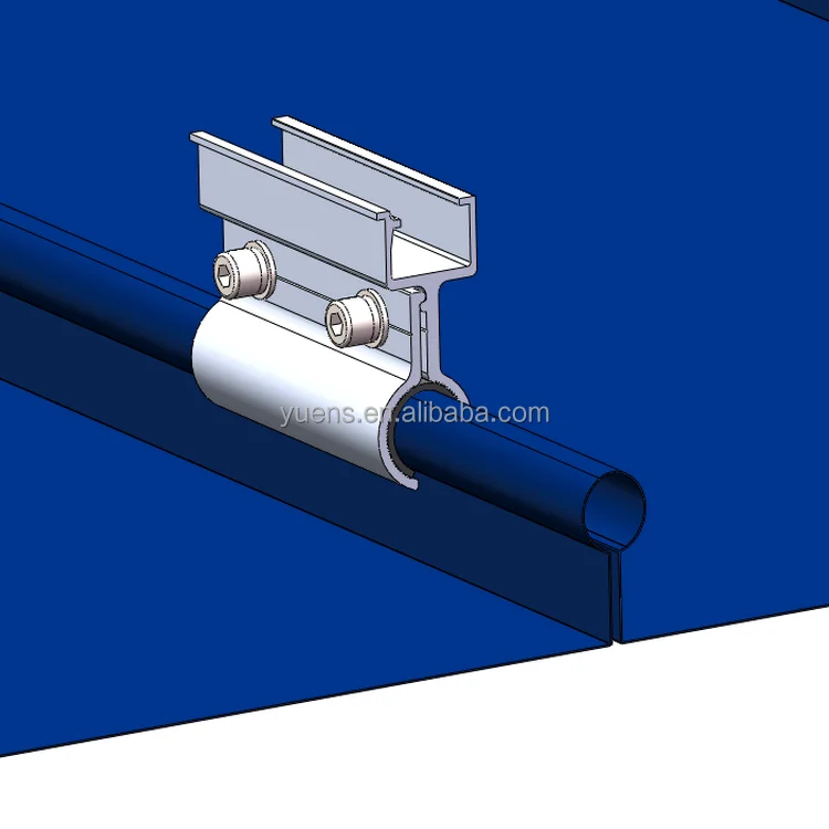 Yuens Short Rail Solar Panel Metal Roof Mount Trapezoidal Corrugated ...