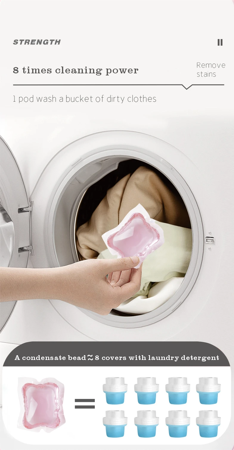 2022 3in1 Laundry Capsules Pods Bulk Detergent Capsules Scent Beads Gel ...