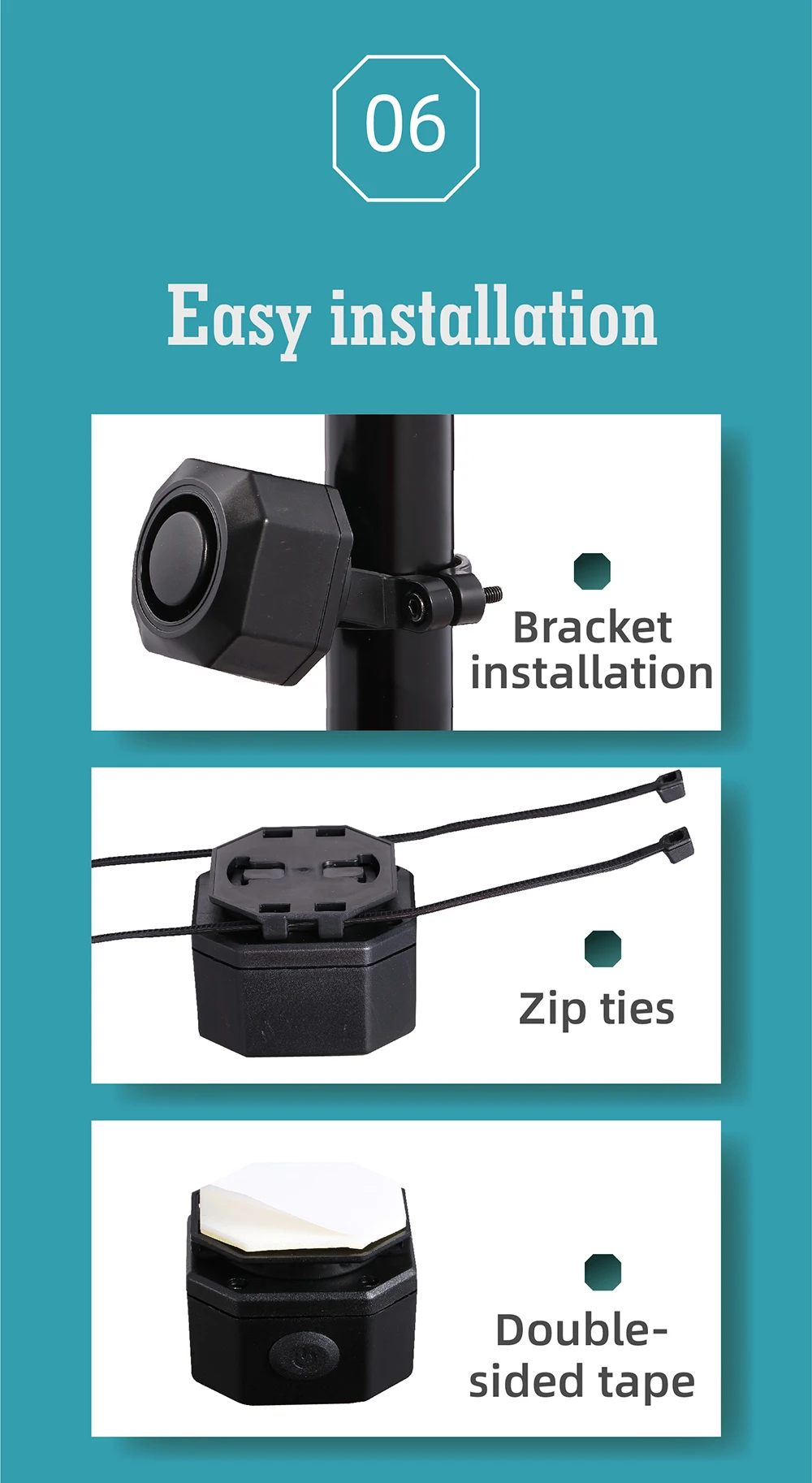 Usb Rechargeable Security System Siren With Remote 110db Wireless ...