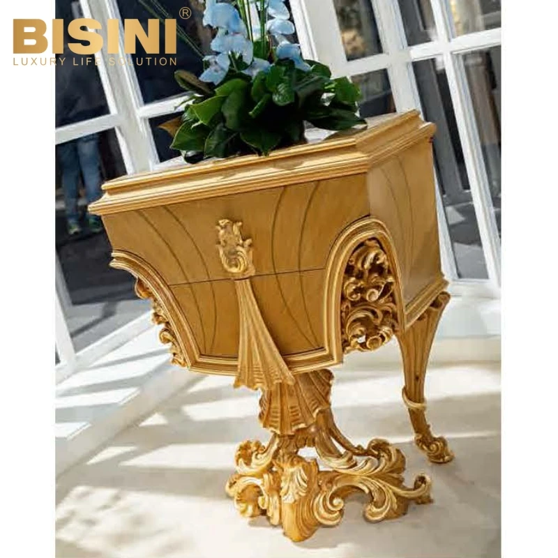 Classical Design French Style Royal Palace Bedroom Veneer Night Table ...