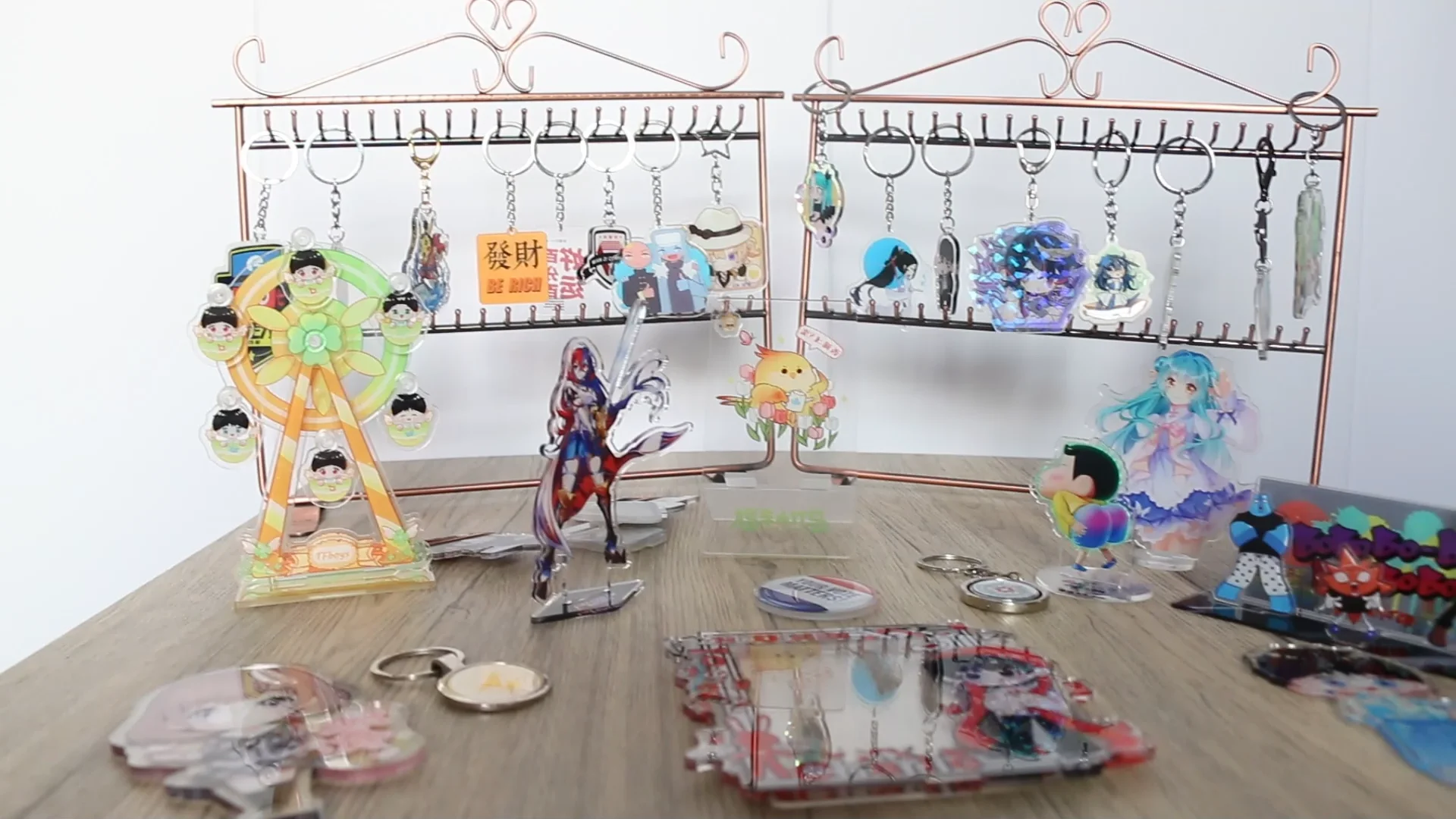 Clear Acrylic Custom Transparent Shaker Keychain Custom Shaking Charm ...