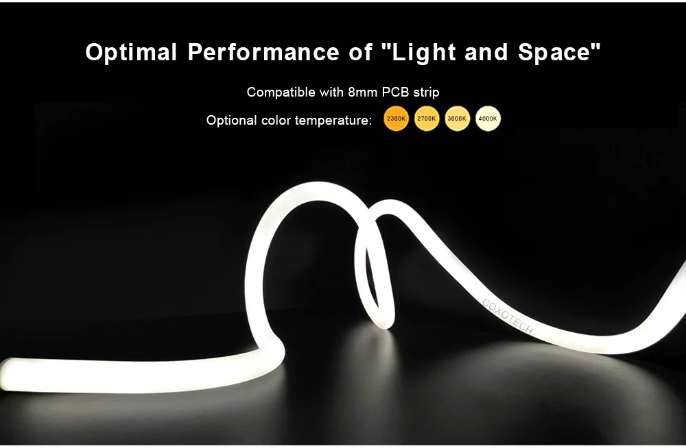 COXO 360 Degree Neon Light LED Strip - Moldable & Durable
