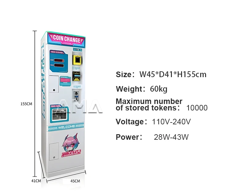 Customized Token Change Machine Money Changer Automatic Coin Exchange ...