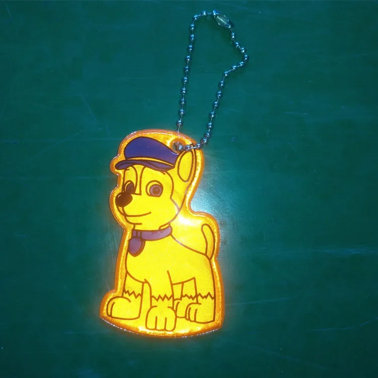 High Visibility Safety Reflective Keychain Pendant PVC Reflector Key ...