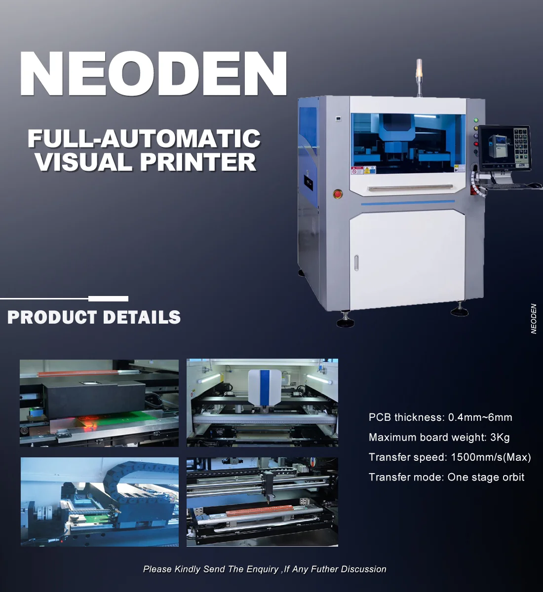 Neoden Smt Stencil Printer Pcb Soldering Machine Automatic Solder Paste Printer For Smt Line ...