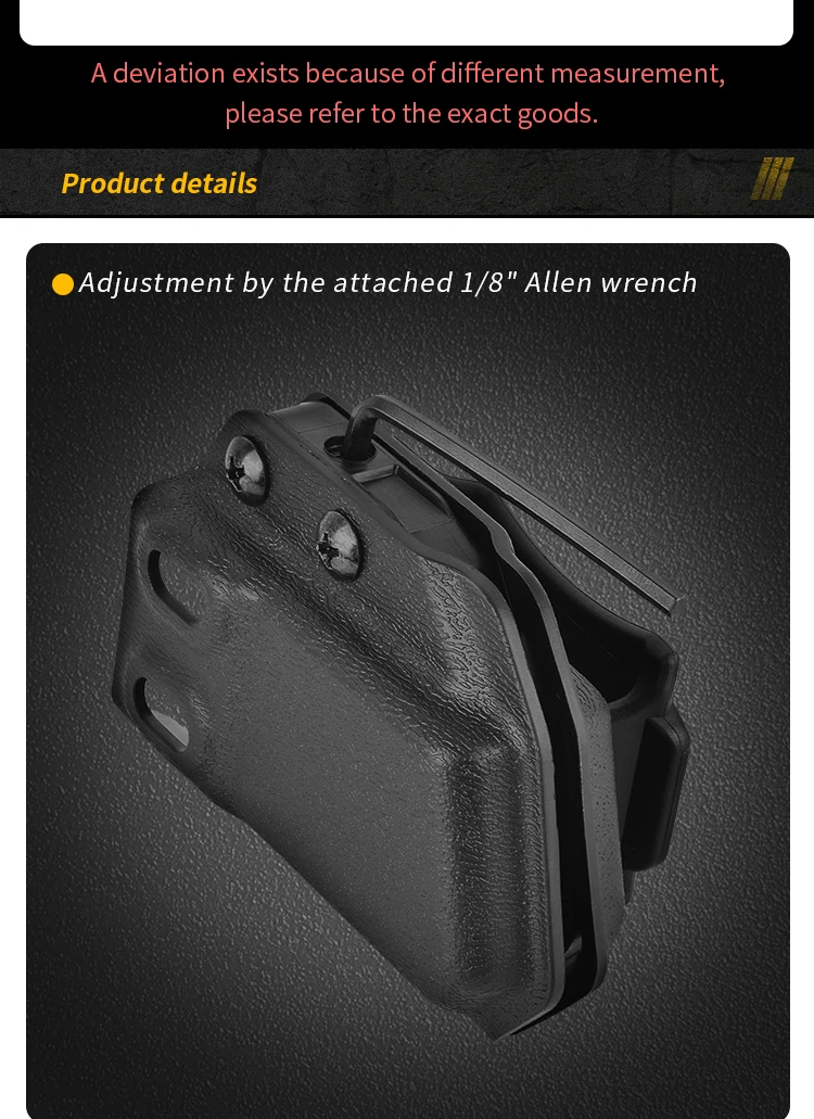 9mm .40 Tactical Double Stack Magazine Holster Universal IWB OWB Mag ...