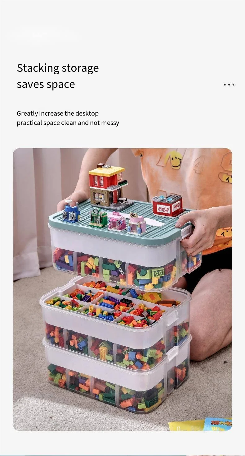 New Design Legos Building Blocks Storage Box Bricks Sorting Storage Bin ...