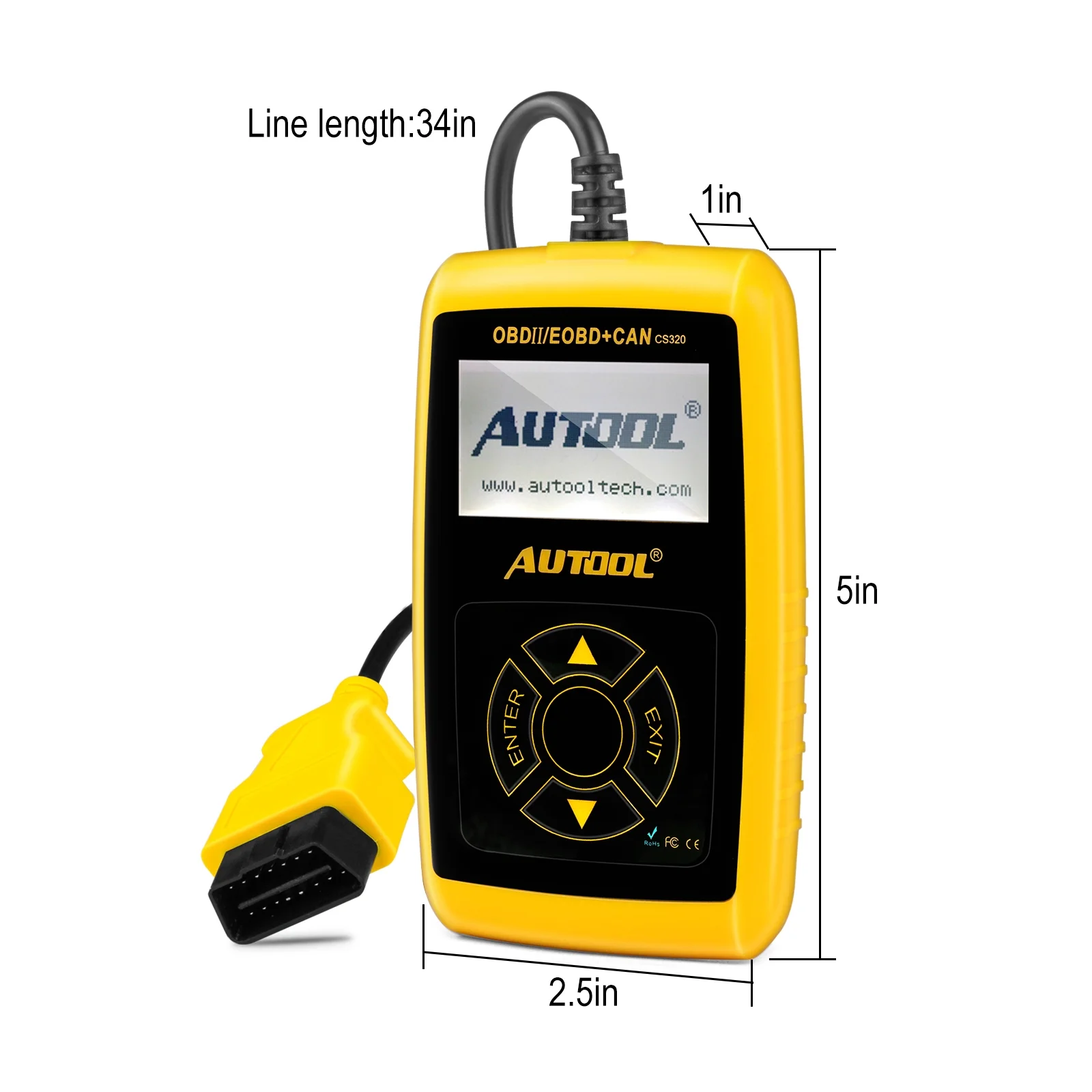 Autool Cs320 Obd2 Automotive Scanner Obd 2 Ii Auto Vehicle Scan ...