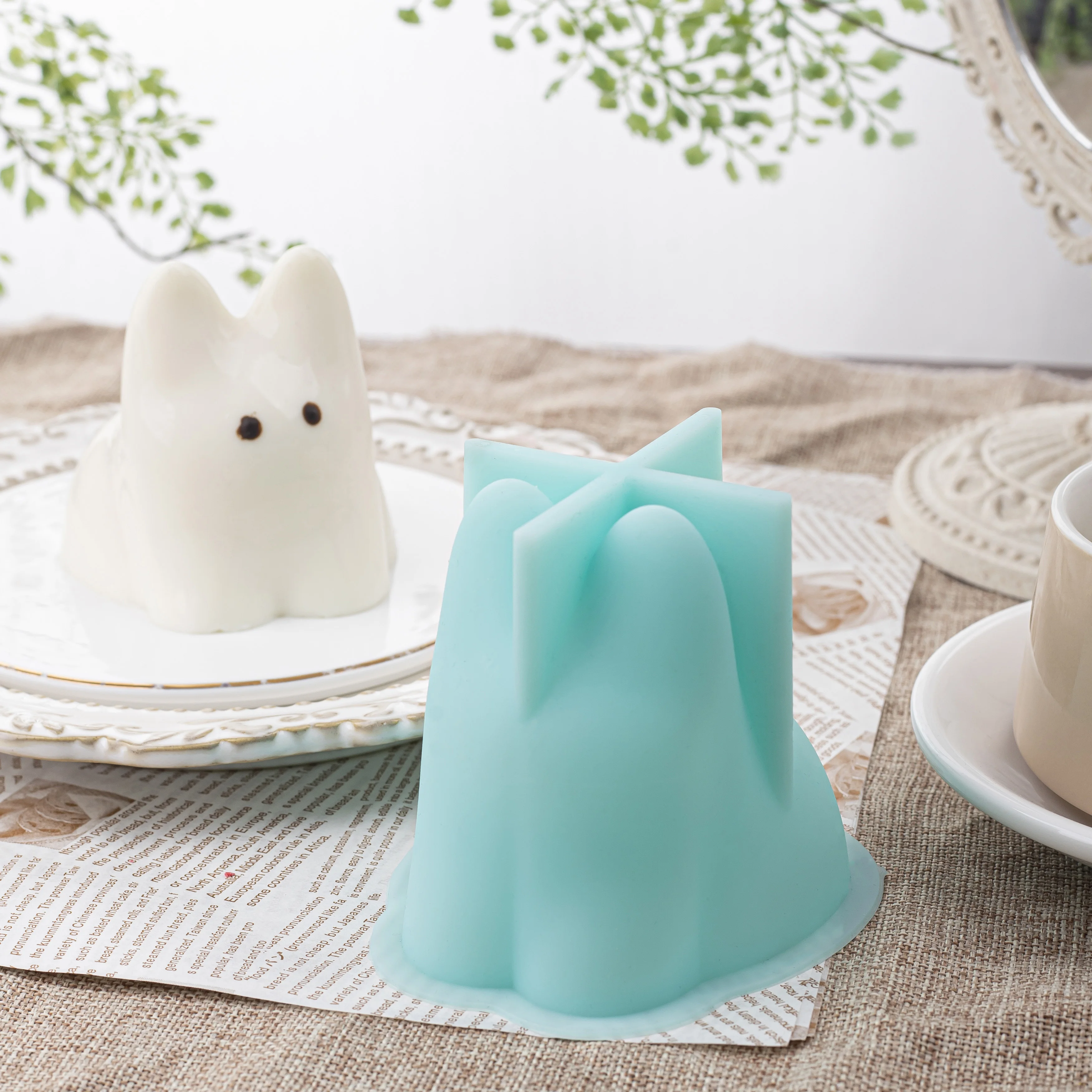 Wholesale Solid Silicone Cat Animal Rabbit Mousse Pudding Jelly Baking ...