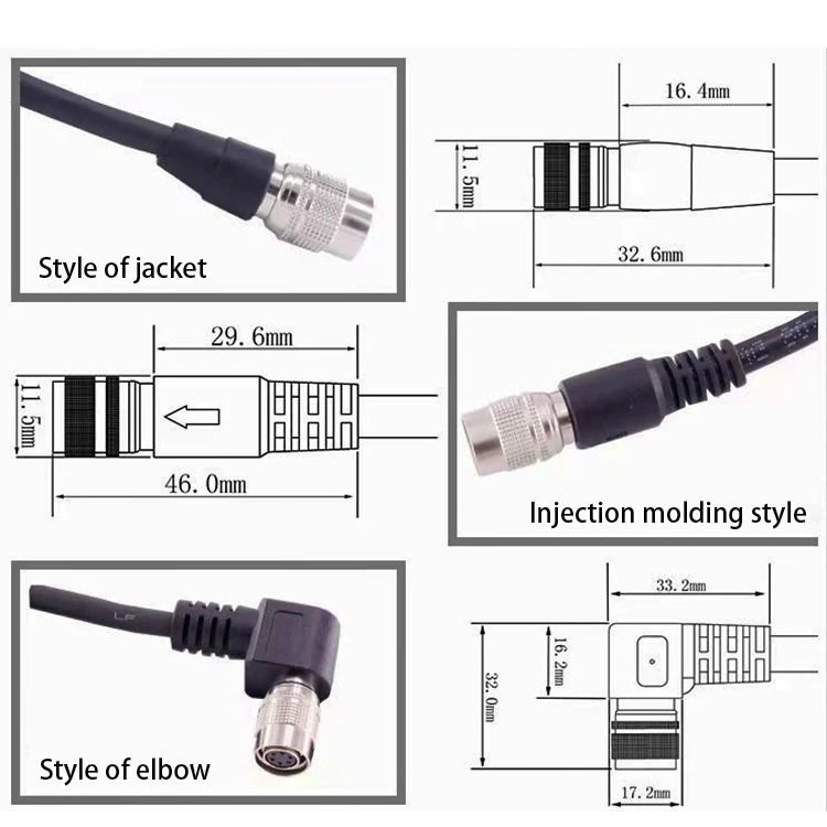 Power-i/o Cable Hrs 6p/open Hirose 6 Pinhole (hrs Cable Camera Push ...