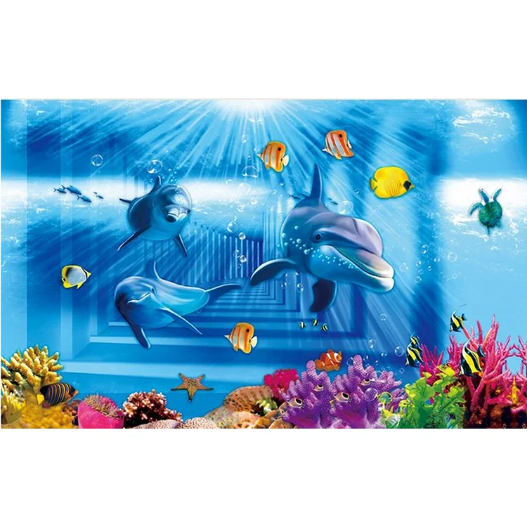 Micro Crystal Seaworld Exterior Porcelain Wall Tile 3D Fish Shop Wall ...
