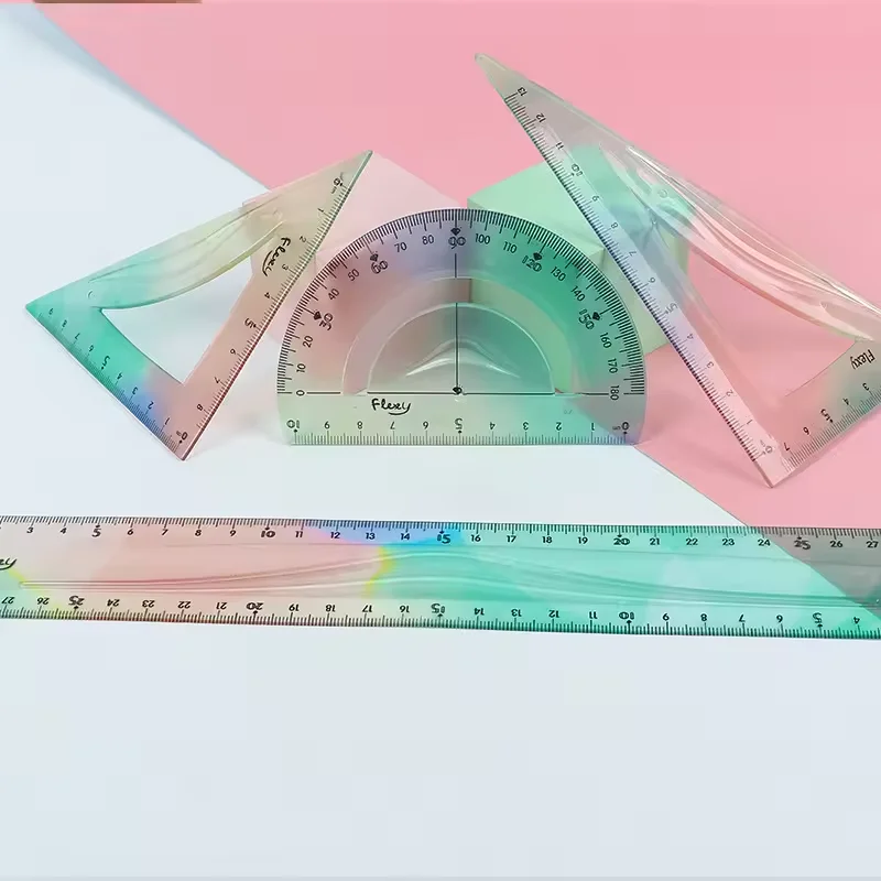 High Quality Flexible Pvc Eco-friendly Geometric Ruler Set For School ...