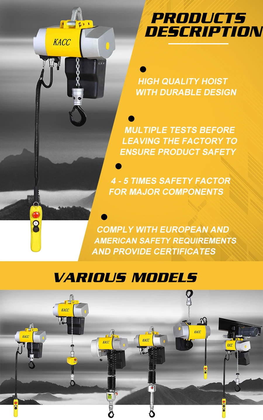 Kacc Servo Hoist Station Intelligent Hoist M5 25 125 200 300 500 Kg ...