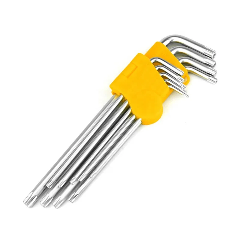 9pcs Metric Torx Head Hexagonal Key Wrench Set With Three Length ...