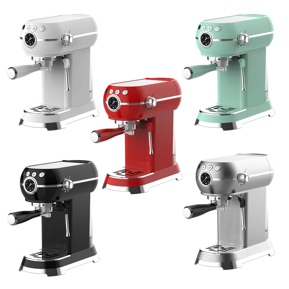 Retro Espresso Machine 15Bar Pump Coffee Maker for Commercial and Home ...