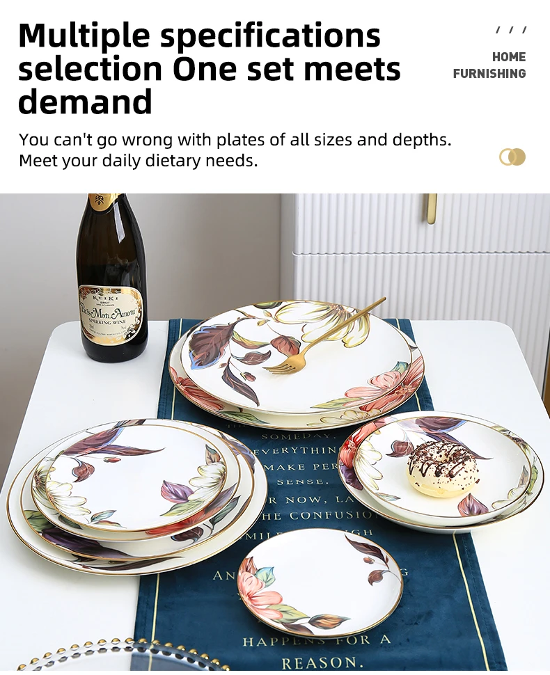 Fine Bone China Dinnerware Restaurant Crockery Dinner Sets Wedding ...