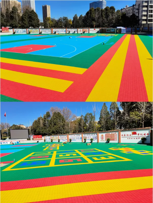 Portable Interlocking Outdoor Modular Flooring for Sports Durable ...