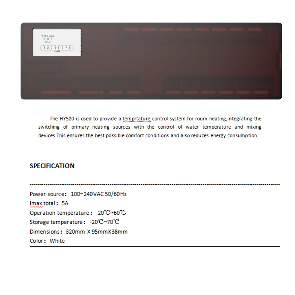 Heating Wiring Central Control Box Tuya Smart Thermostat Use For Boiler ...